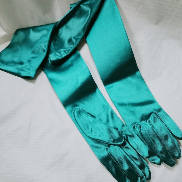 Accessories | Vintage Full Length Satin Evening Gloves | Poshmark